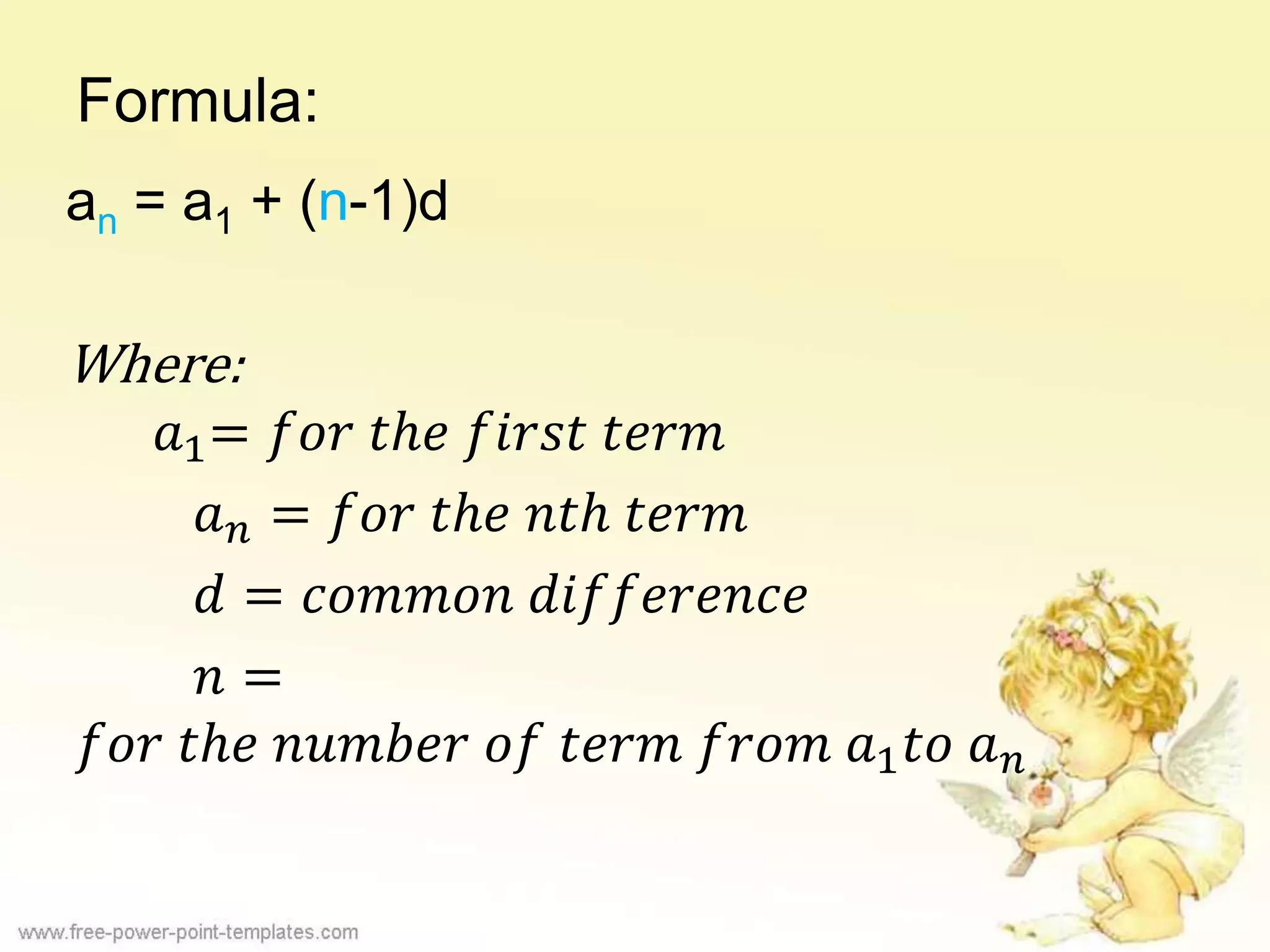 Arithmetic sequence | PPTX