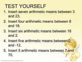 Arithmetic sequence | PPTX