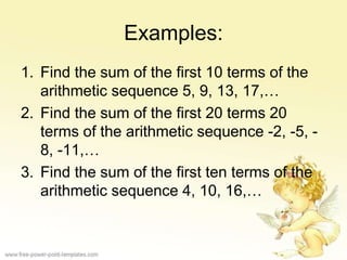 Arithmetic sequence | PPT