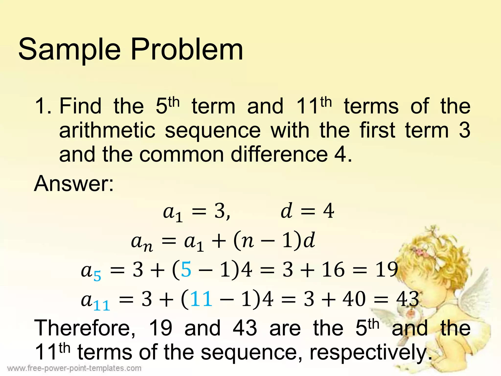 Arithmetic sequence | PPTX