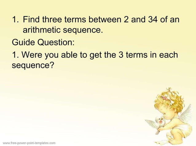 Arithmetic sequence | PPTX