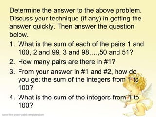 Arithmetic sequence | PPTX