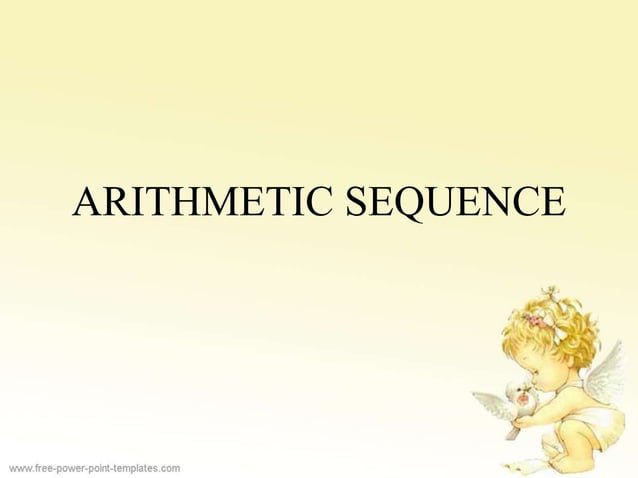 Arithmetic sequence | PPTX