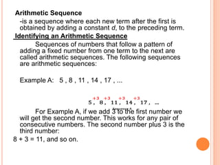 Arithmetic Sequence | PPTX
