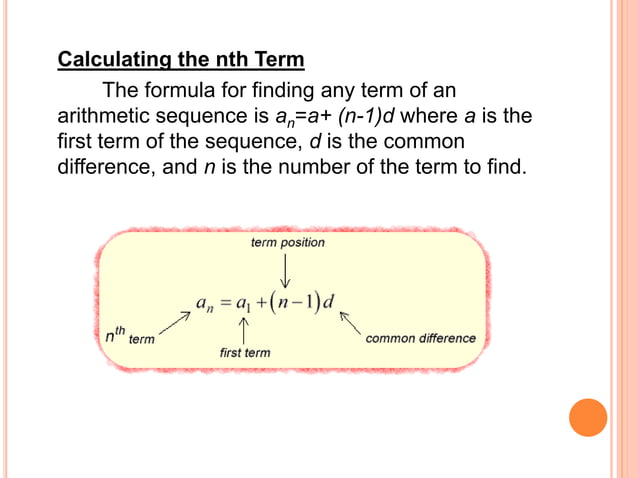 Arithmetic Sequence | PPTX