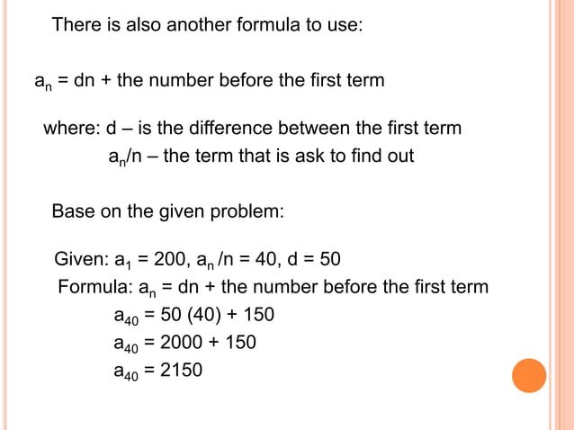 Arithmetic Sequence | PPTX