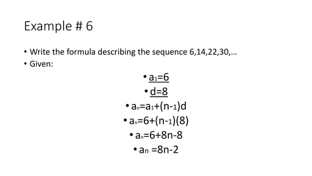 Arithmetic sequence | PPTX