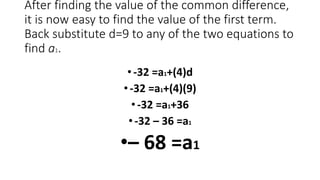 Arithmetic sequence | PPTX