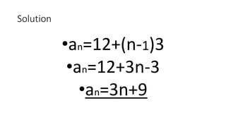 Arithmetic sequence | PPTX