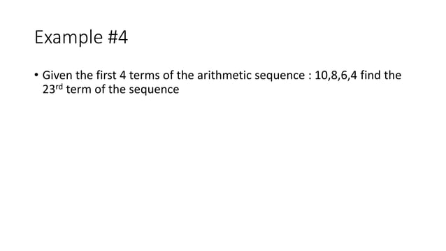 Arithmetic sequence | PPTX