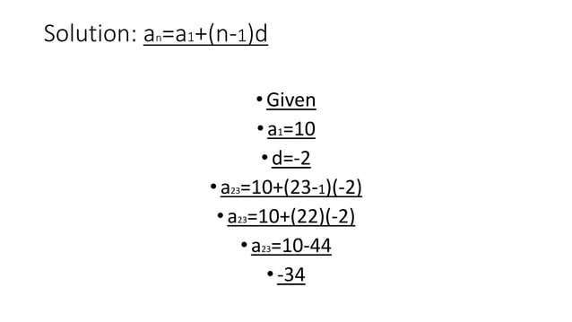 Arithmetic sequence | PPTX