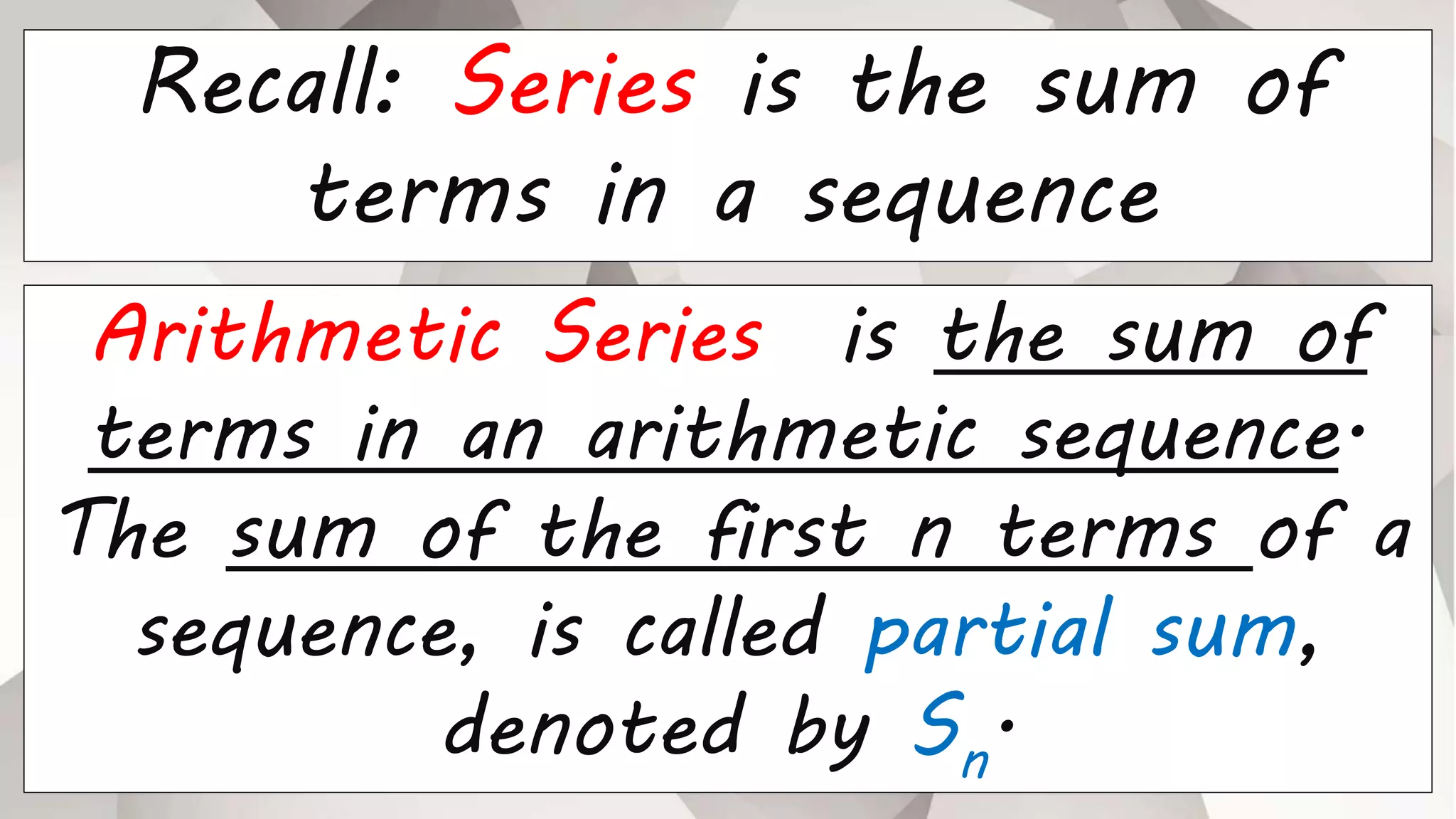 Week 2 Arithmetic Sequence Pptx Programming Languages Computing 7571