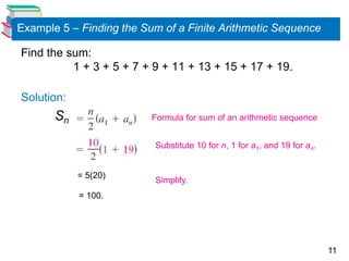 Arithmetic Sequence Presentation- Mathematics in the modern worls | PPT | Physics | Science