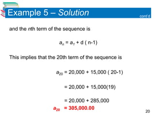 Arithmetic Sequence Presentation- Mathematics in the modern worls | PPT