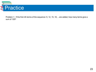 Arithmetic Sequence Presentation- Mathematics in the modern worls | PPT