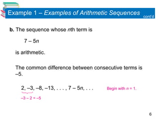 Arithmetic Sequence Presentation- Mathematics in the modern worls | PPT