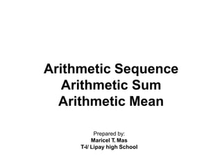 arithmetic sequence.pptxCCCCCCCCCCCCCCCCCCCCCCCCCCCCC | PPT