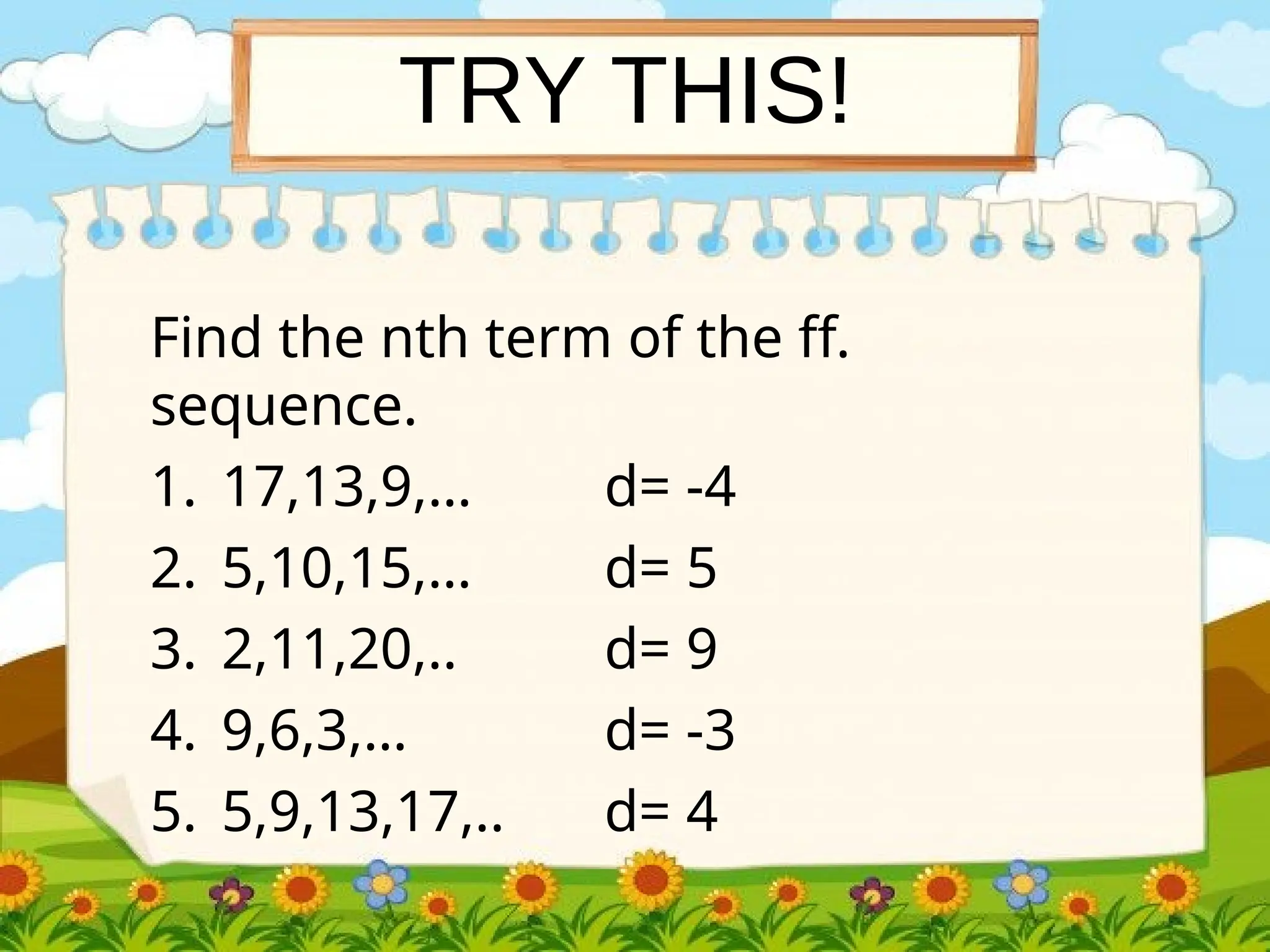 FIND THE NTH TERM OF AN ARITHMETIC SEQUENCE.pptx