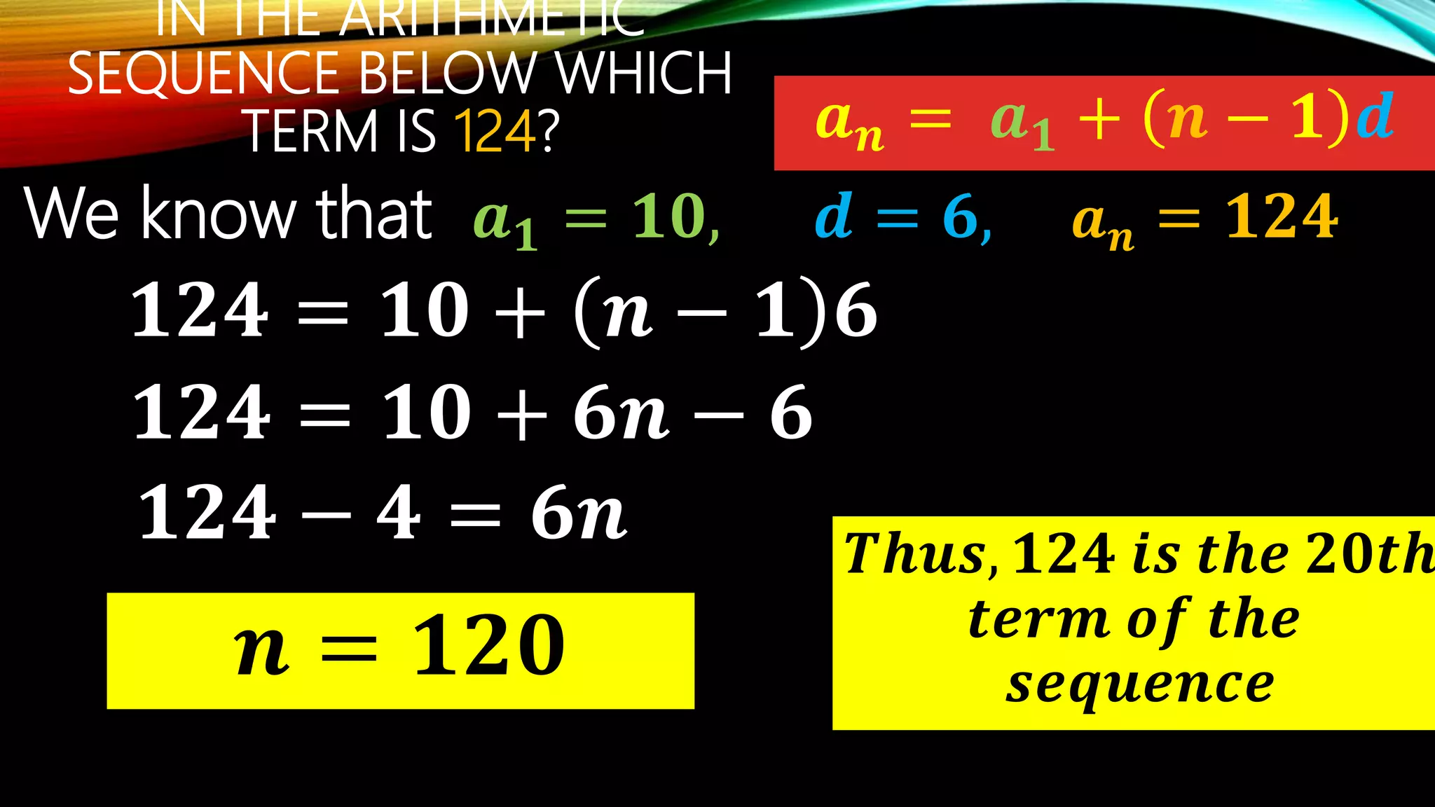 Arithmetic sequence 10 | PPTX