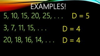 Arithmetic sequence 10 | PPTX