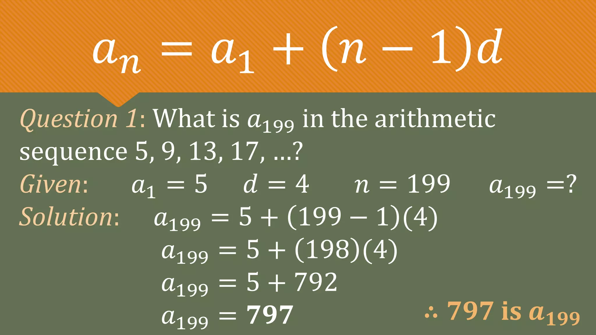 Arithmetic Sequence Ppt