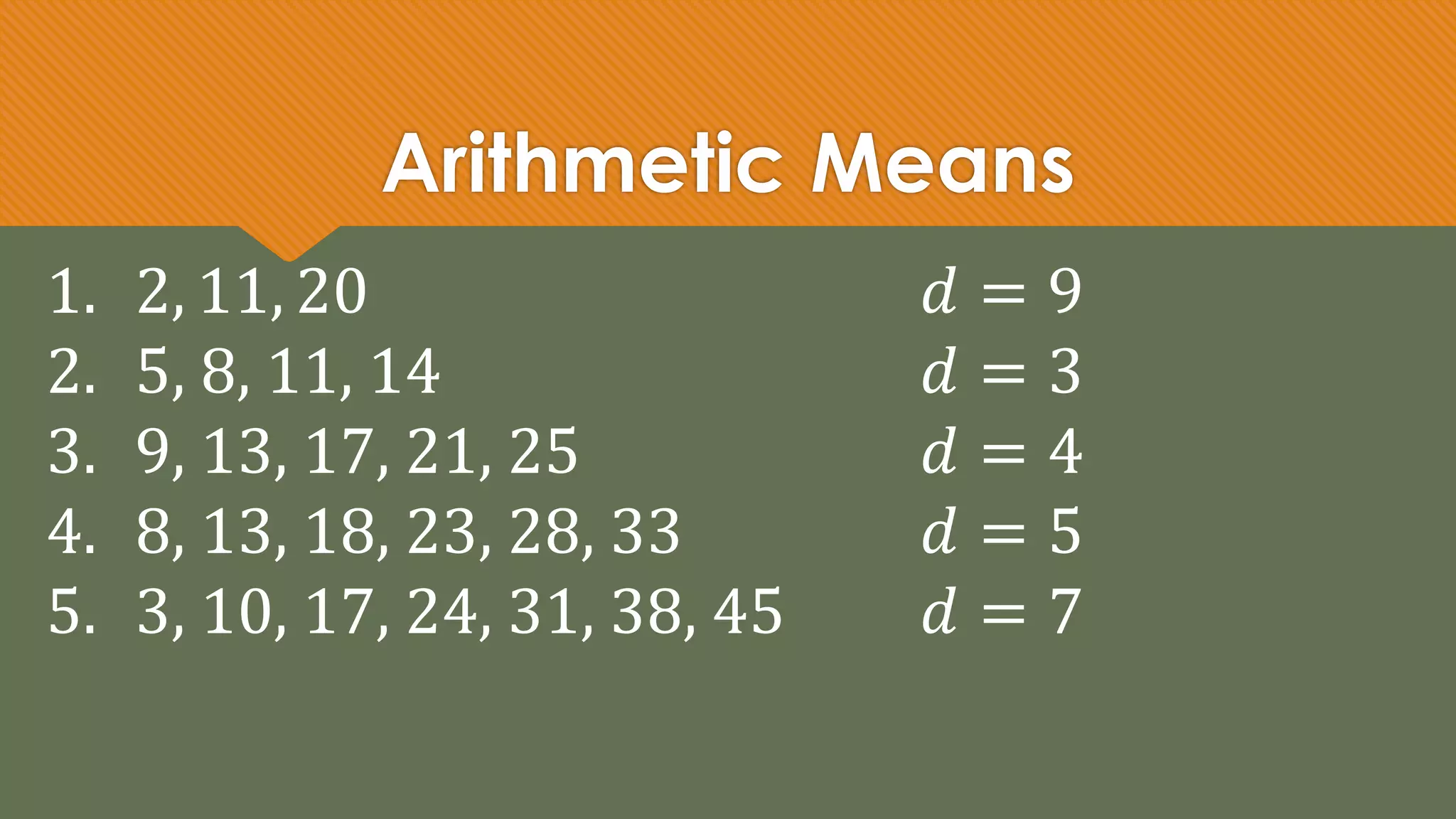 Arithmetic Sequence Ppt