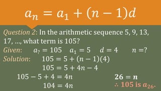 Arithmetic Sequence | PDF