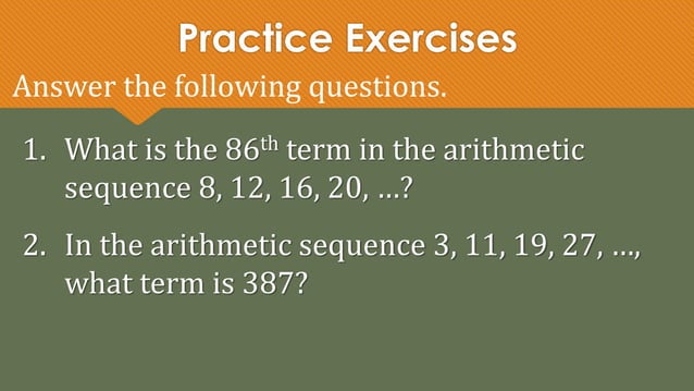 Arithmetic Sequence | PPT
