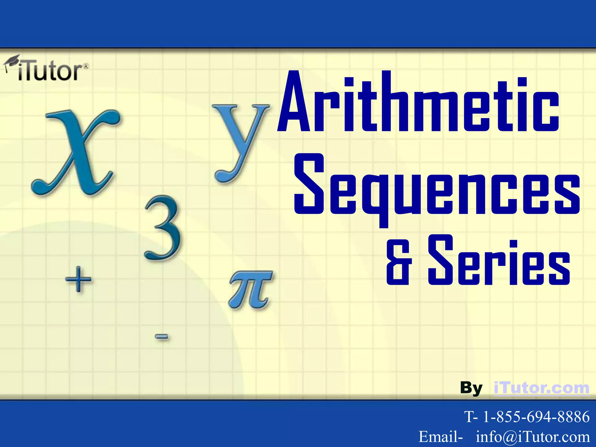 Arithmetic Sequence And Series Pptx Physics Science