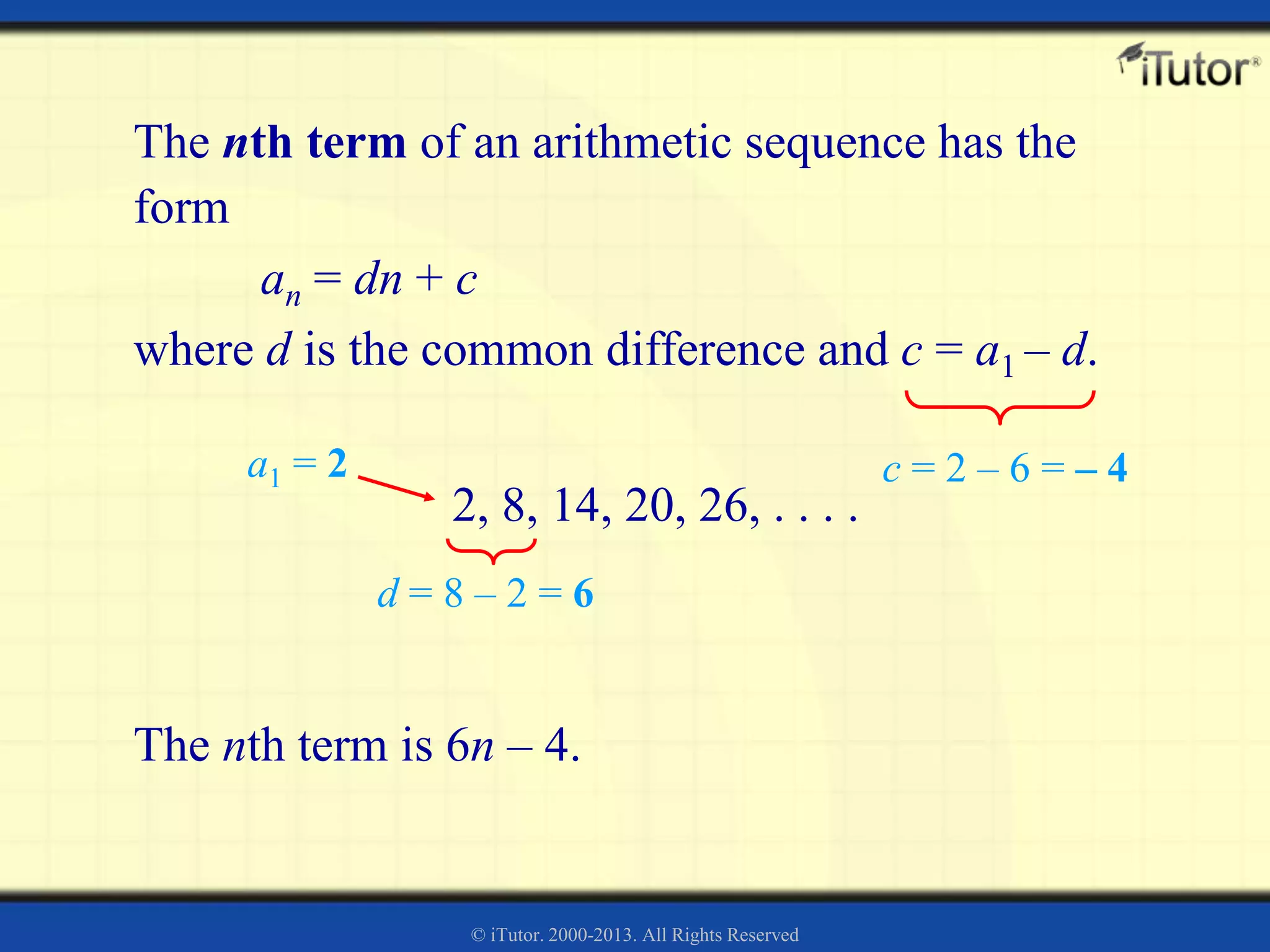 Arithmetic Sequence And Series Pptx Physics Science