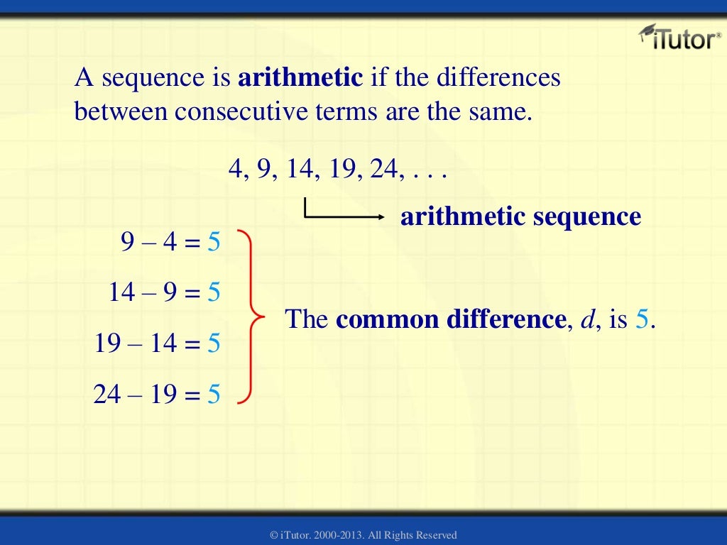 Arithmetic Sequence And Series