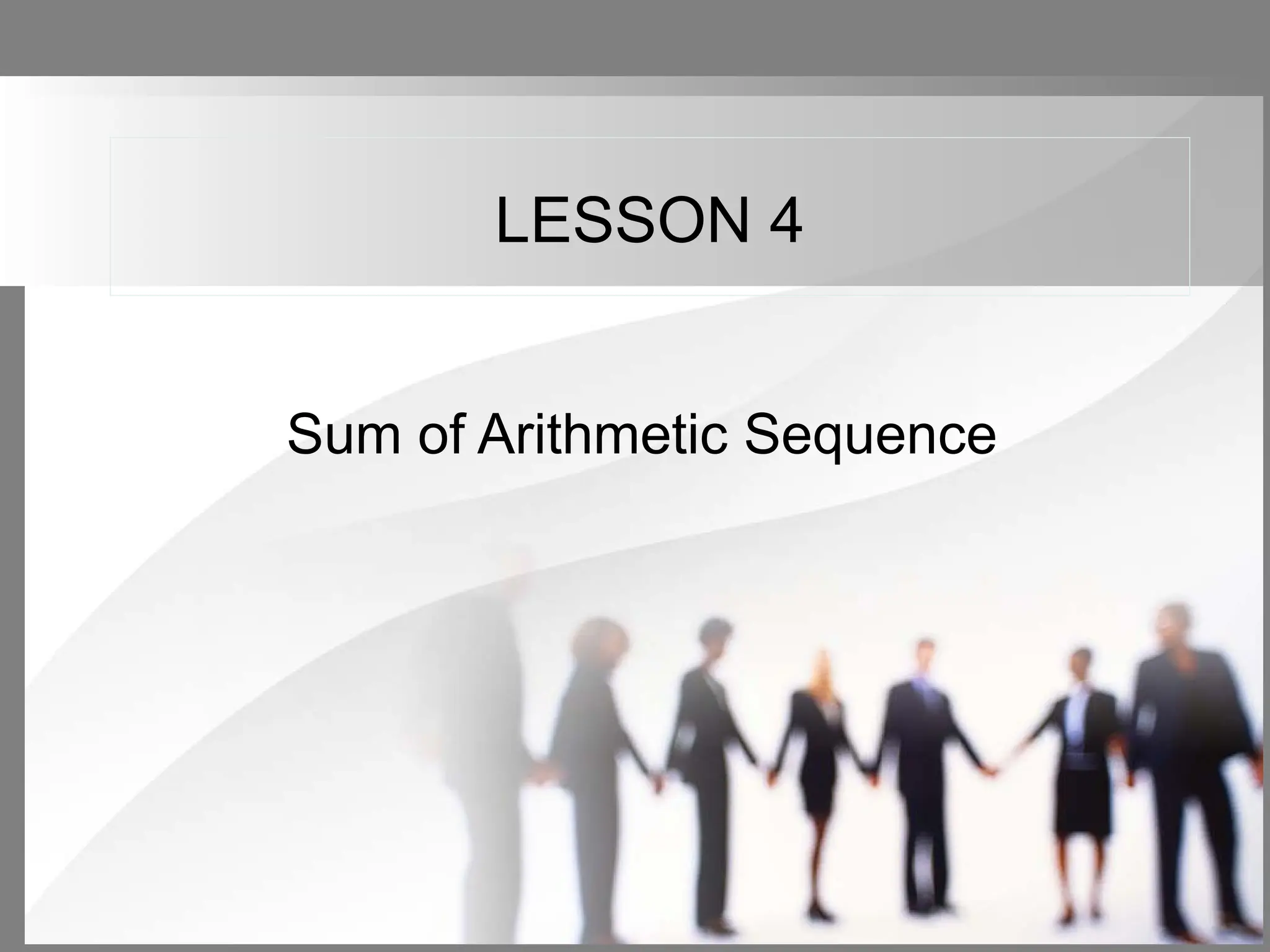 ARITHMETIC SEQUENCE OF THE SUM G10..pptx