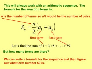 Arithmetic sequences | PPT | Chemistry | Science