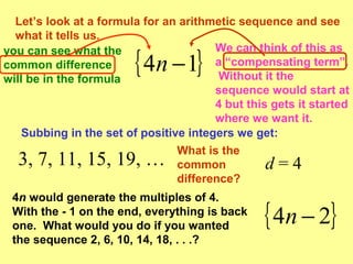 Arithmetic sequences | PPT