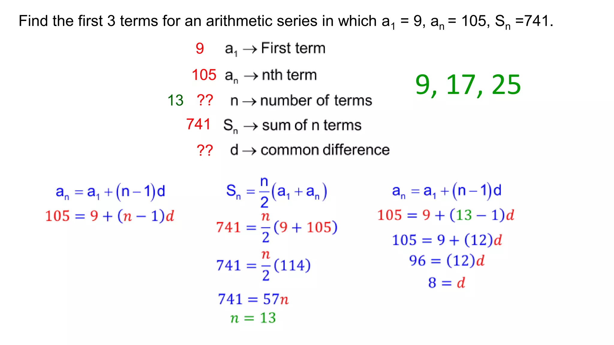 Arithmetic sequences and series | PPTX