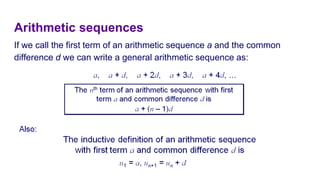 Arithmetic sequences and series | PPTX