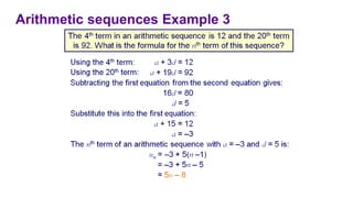 Arithmetic sequences and series | PPTX