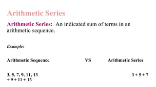 Arithmetic sequences and series | PPTX