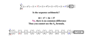 Arithmetic sequences and series | PPTX