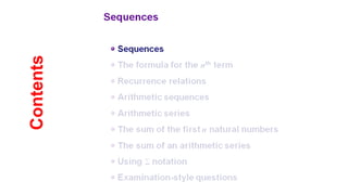 Arithmetic sequences and series | PPTX