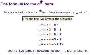 Arithmetic sequences and series | PPTX