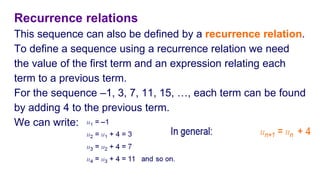 Arithmetic sequences and series | PPTX