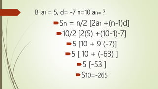 Arithmetic series | PPTX