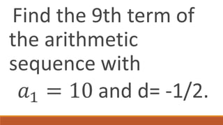 Arithmetic series problems | PPT