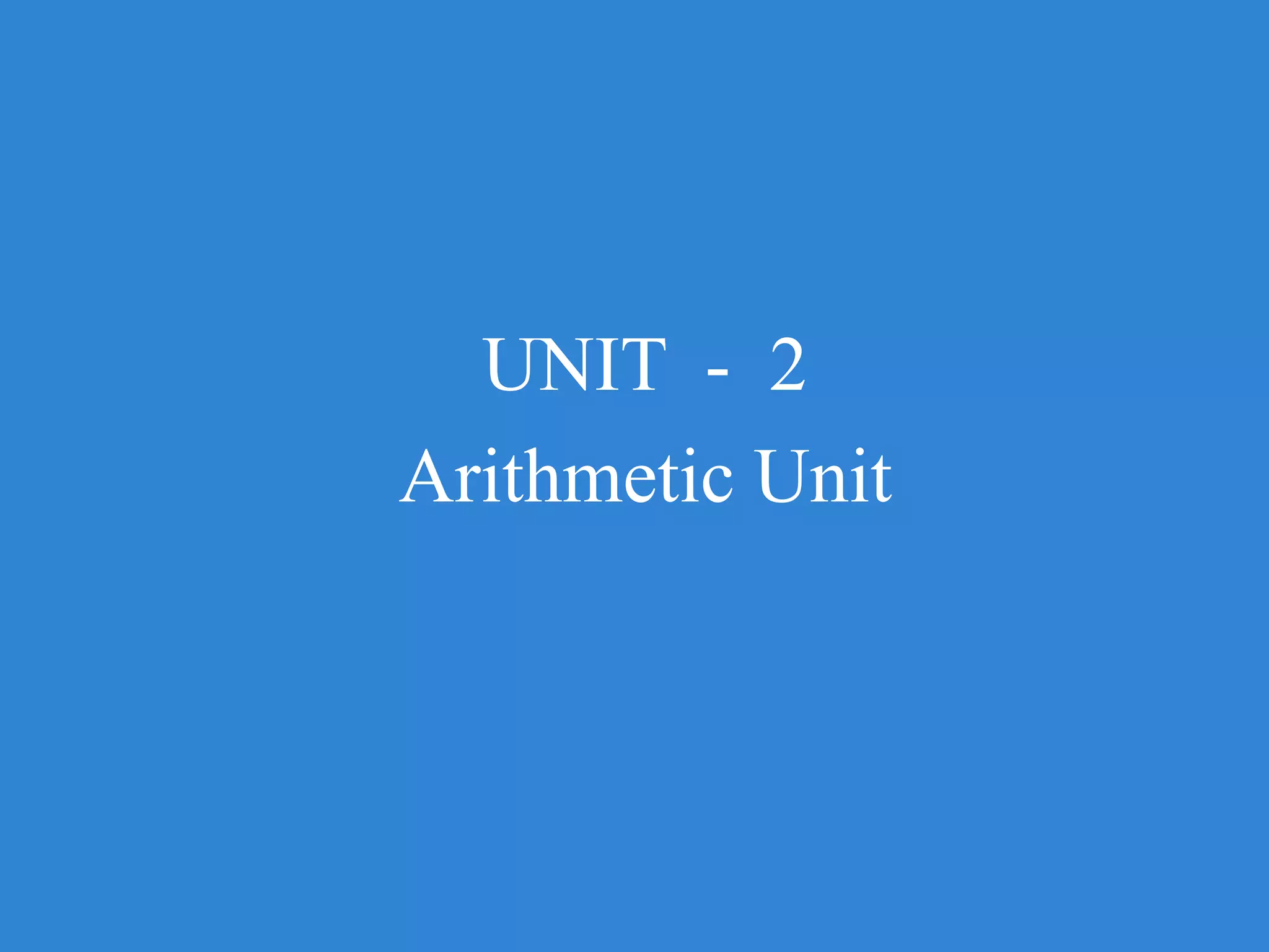 Arithmetic unit.ppt