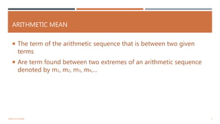 Arithmetic mean | PPTX