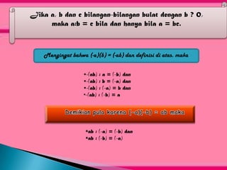 Perkalian dan Pembagian Bilangan Bulat | PPTX