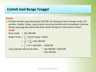 Aritmatika Sosial - BUNGA TUNGGAL DAN PAJAK.pptx