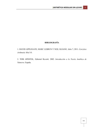 Aritmética Modular Sin Llevar | PDF