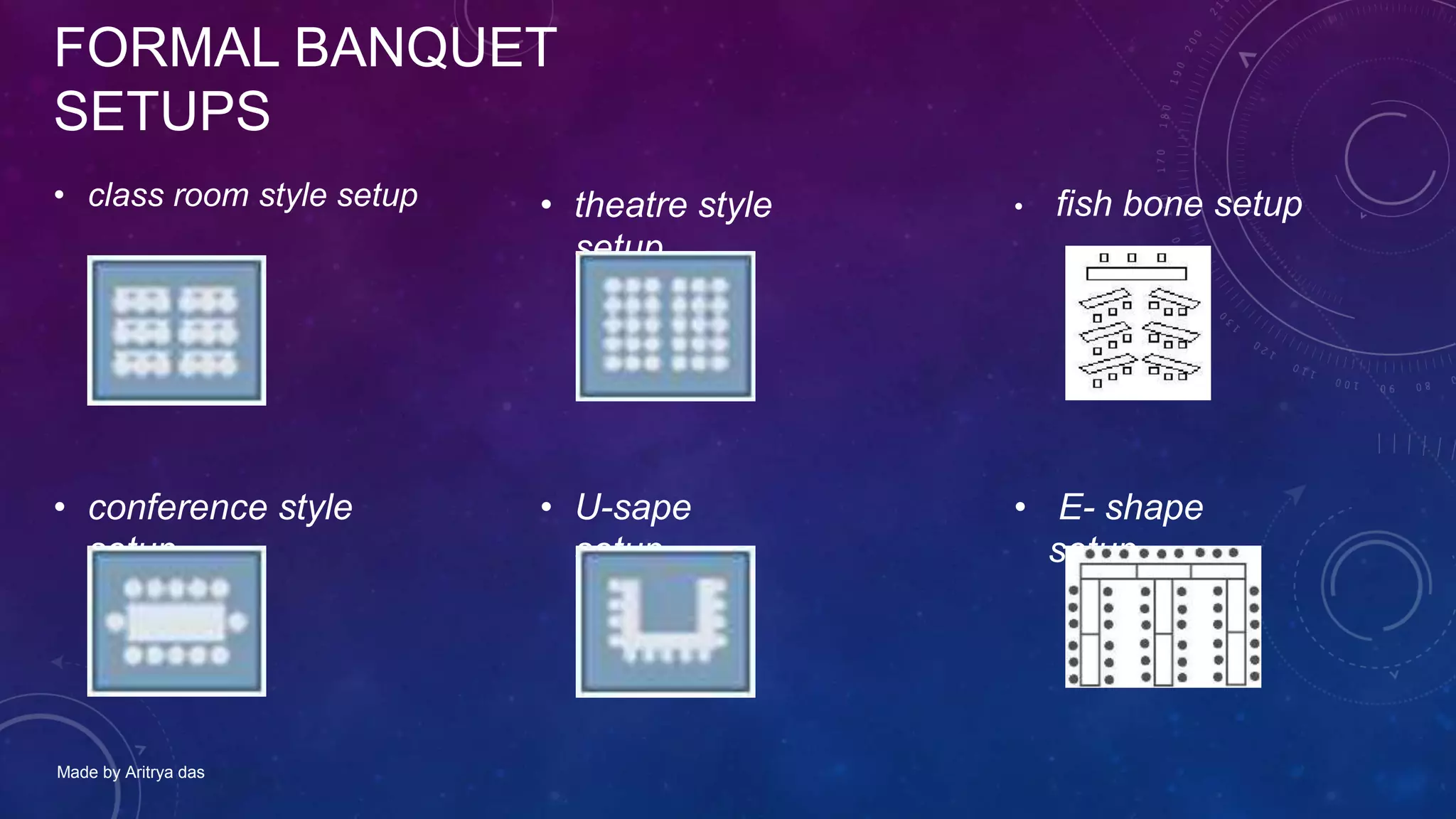 Formal and informal banquet setups | PPTX